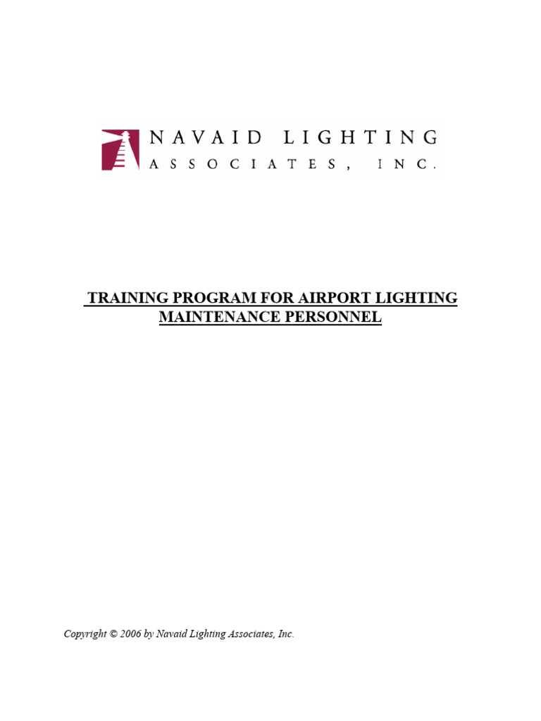 Airport Lighting Maintenance Training Program | PDF | Airport | Lighting