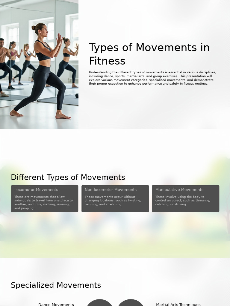 Types of Movements in Fitness | PDF | Physical Fitness | Walking