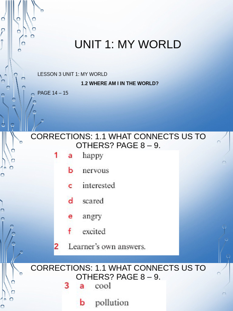 Lesson 3 1.2 Where Am I in The World | PDF