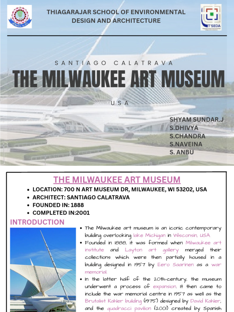 Milwaukee Art Museum: Calatrava's Wings | PDF | Building Engineering ...