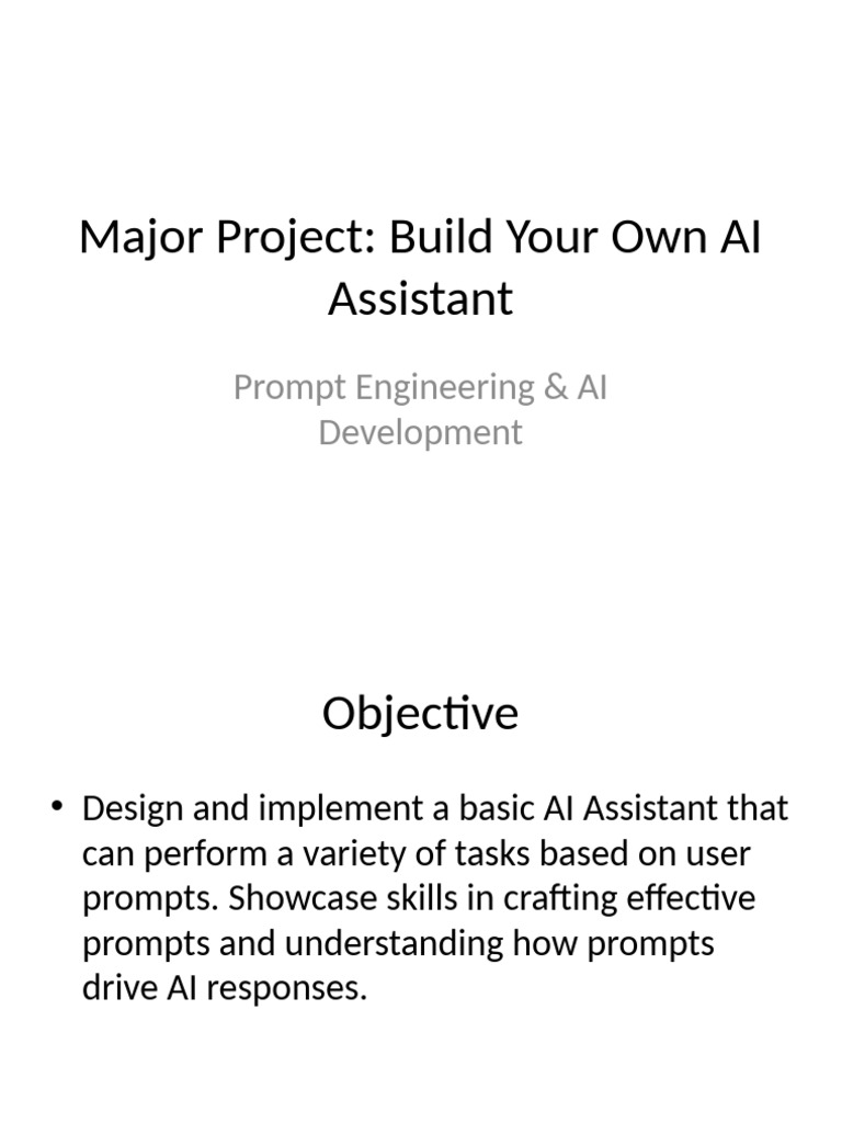 AI Assistant Project 1 | PDF