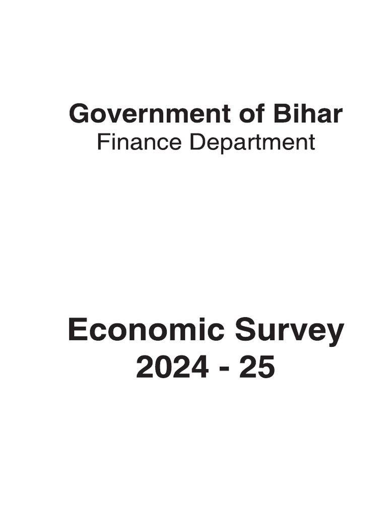 Bihar Economic Survey 2024-25 Overview | PDF