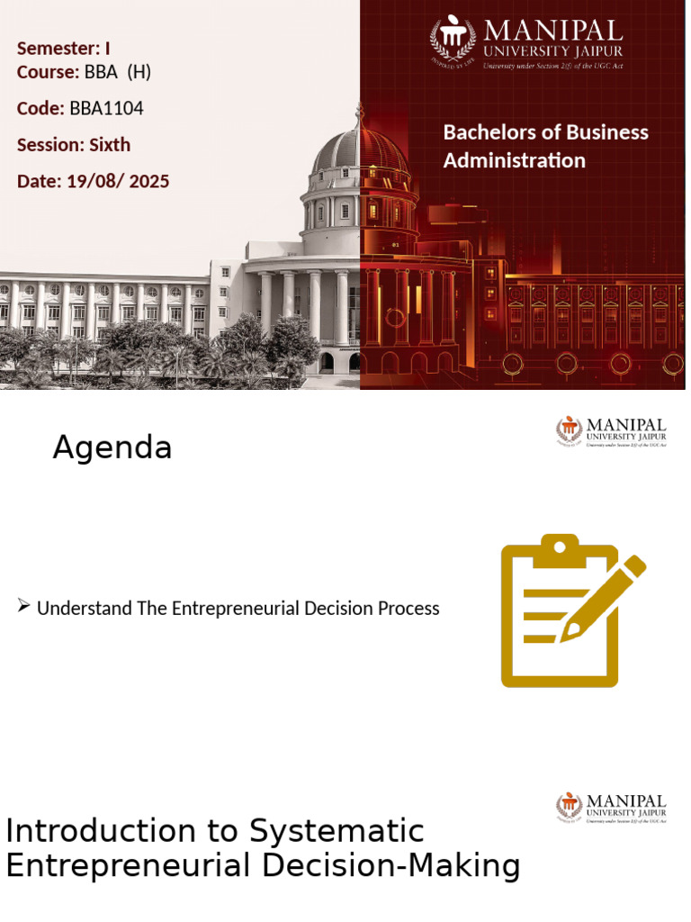 Entrepreneurial Decision Process | PDF | Decision Making | Startup Company