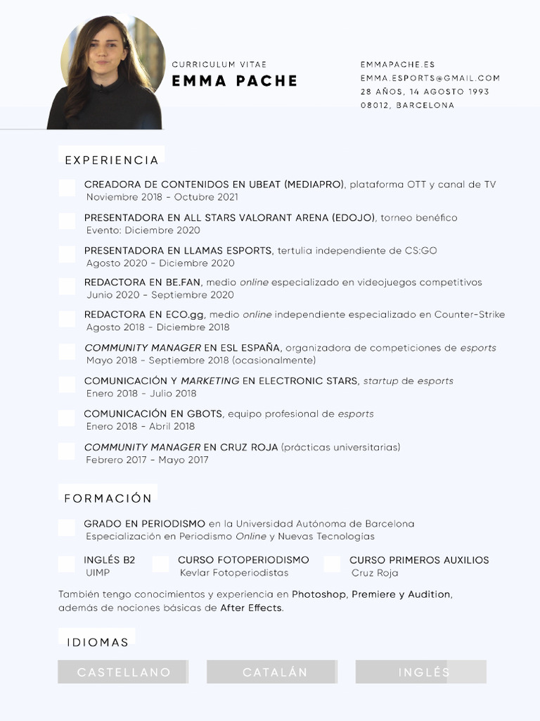 Emma Pache CV 2021 Esp | PDF
