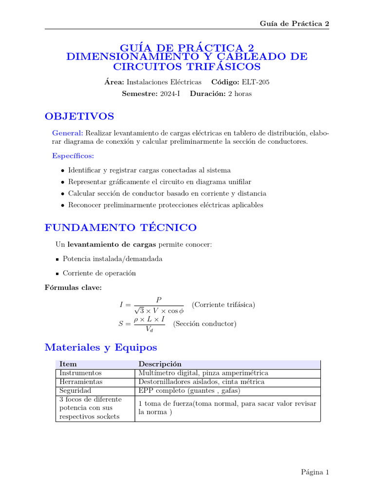 Dimensionamiento de Circuitos Trifásicos | PDF | Corriente eléctrica ...