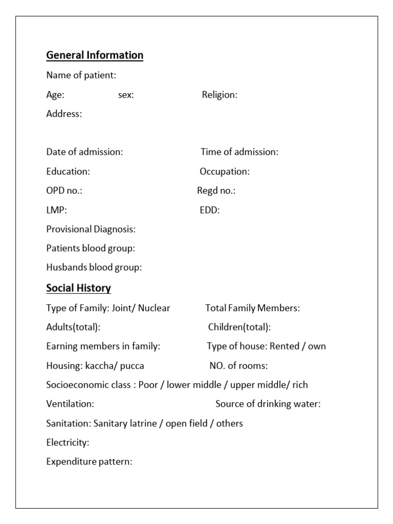 Comprehensive Patient Assessment Form | PDF | Infants | Breastfeeding