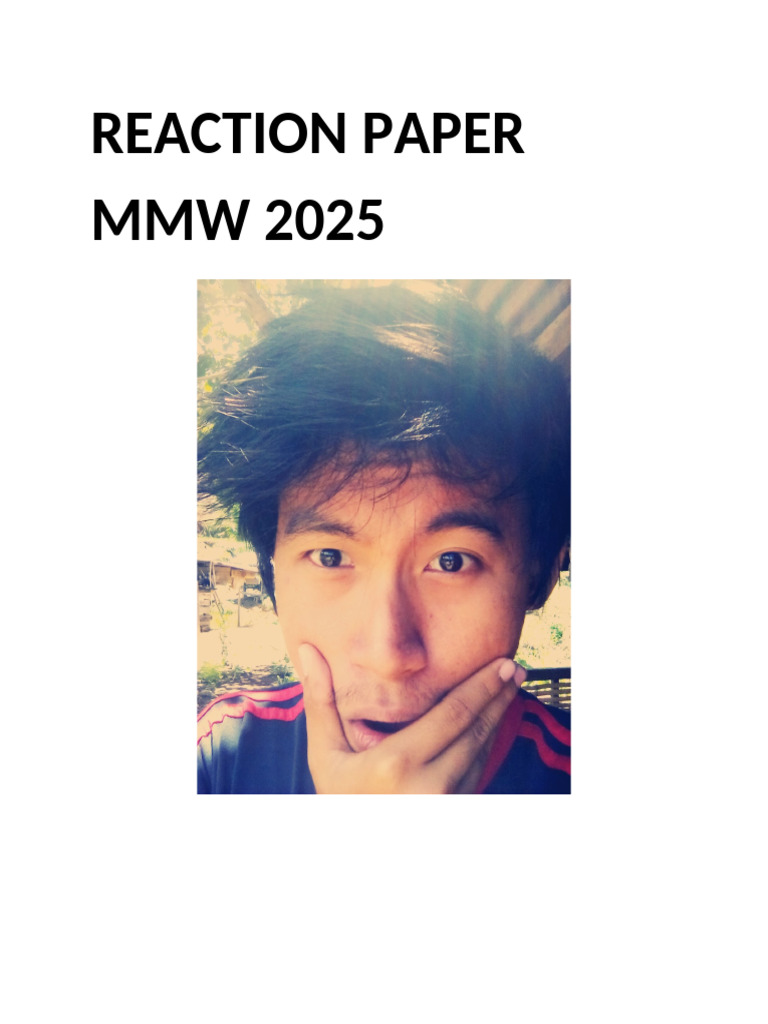 Reaction Paper MMW 2025 | PDF
