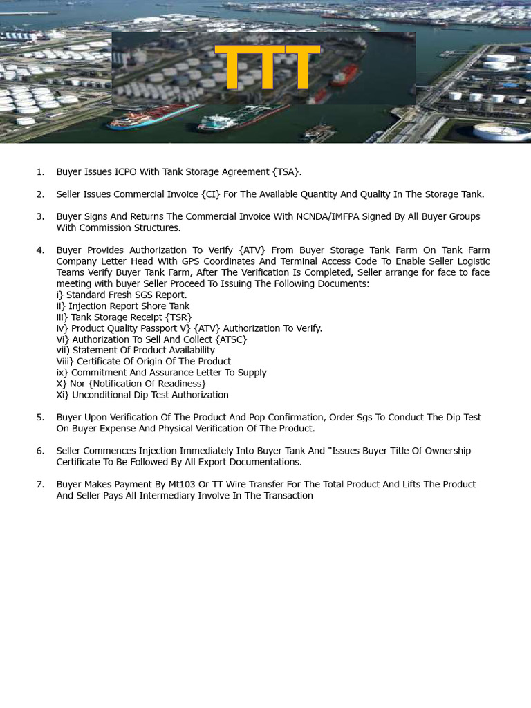 Prosedure Fob - TTV-TTT - Jurong - Refinery 4 | PDF