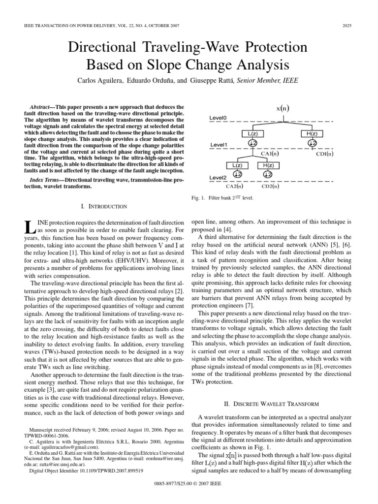 Directional Traveling-Wave Protection Based On Slope Change Analysis ...