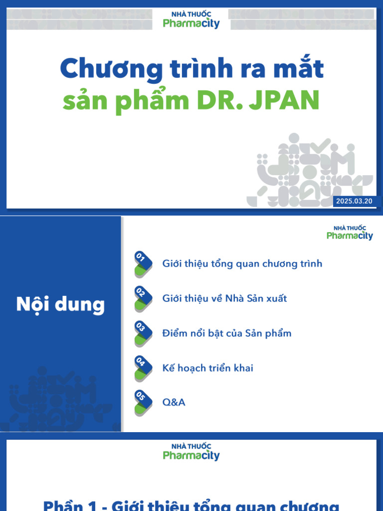 Phần 01 - Dr.jpan - Tổng Qua Ra Mắt Sản Phẩm | PDF