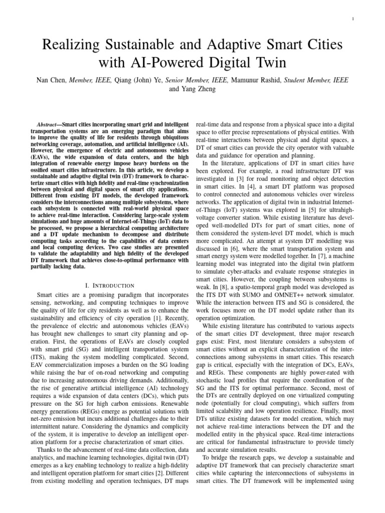 AI-Driven Digital Twin for Smart Cities | PDF | Direct Current | Smart Grid