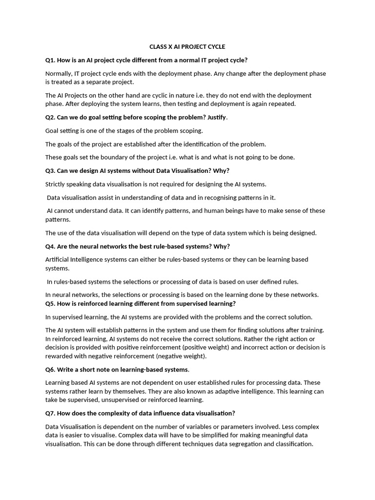 Understanding the AI Project Cycle | PDF | Artificial Intelligence ...