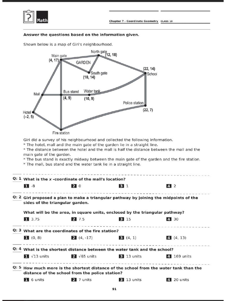 Competency Based Ques Maths (Class 10th) | PDF
