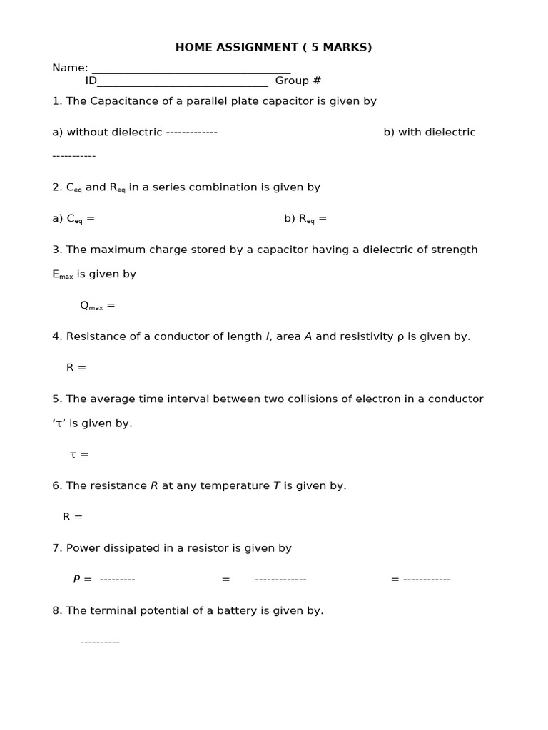 Home Assignment | PDF