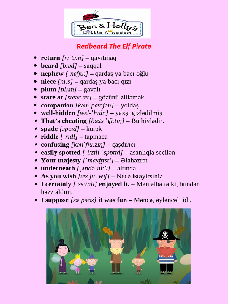 Ben and Holly - E31 Redbeard The Elf Pirate | PDF