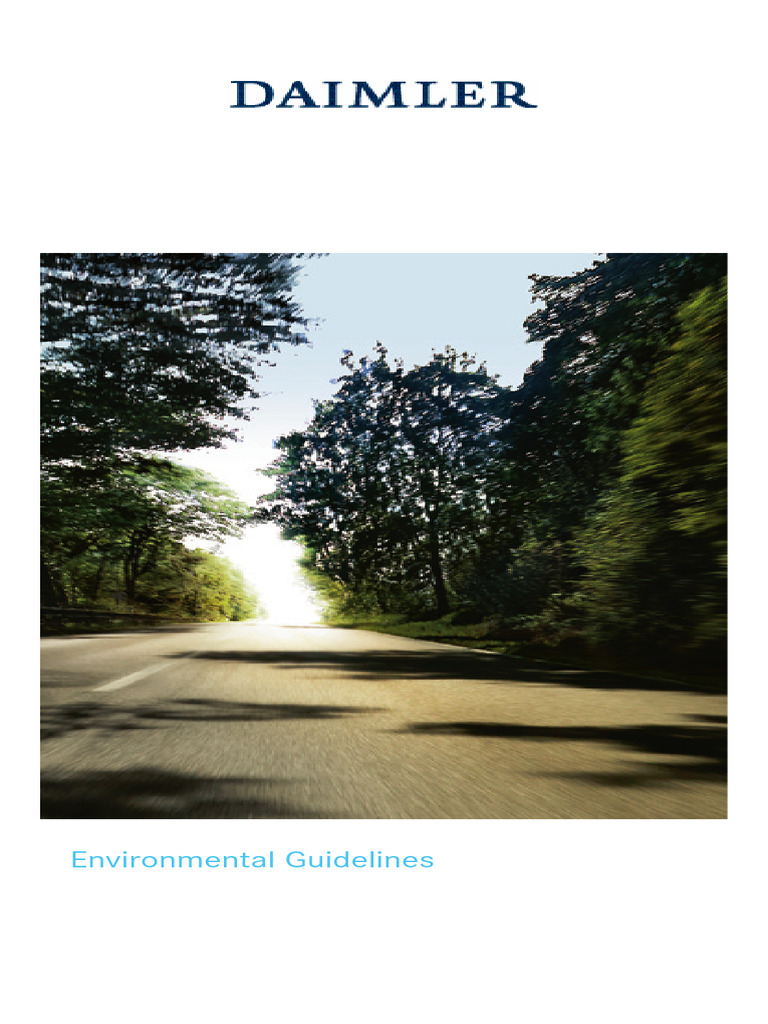 Daimler's Environmental Guidelines Overview | PDF | Environmental ...