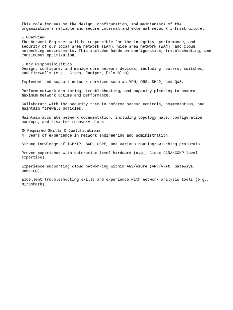Network Engineer | PDF