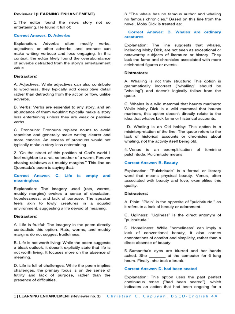 Rationalization Reviewer 1 Le | PDF | Linguistics