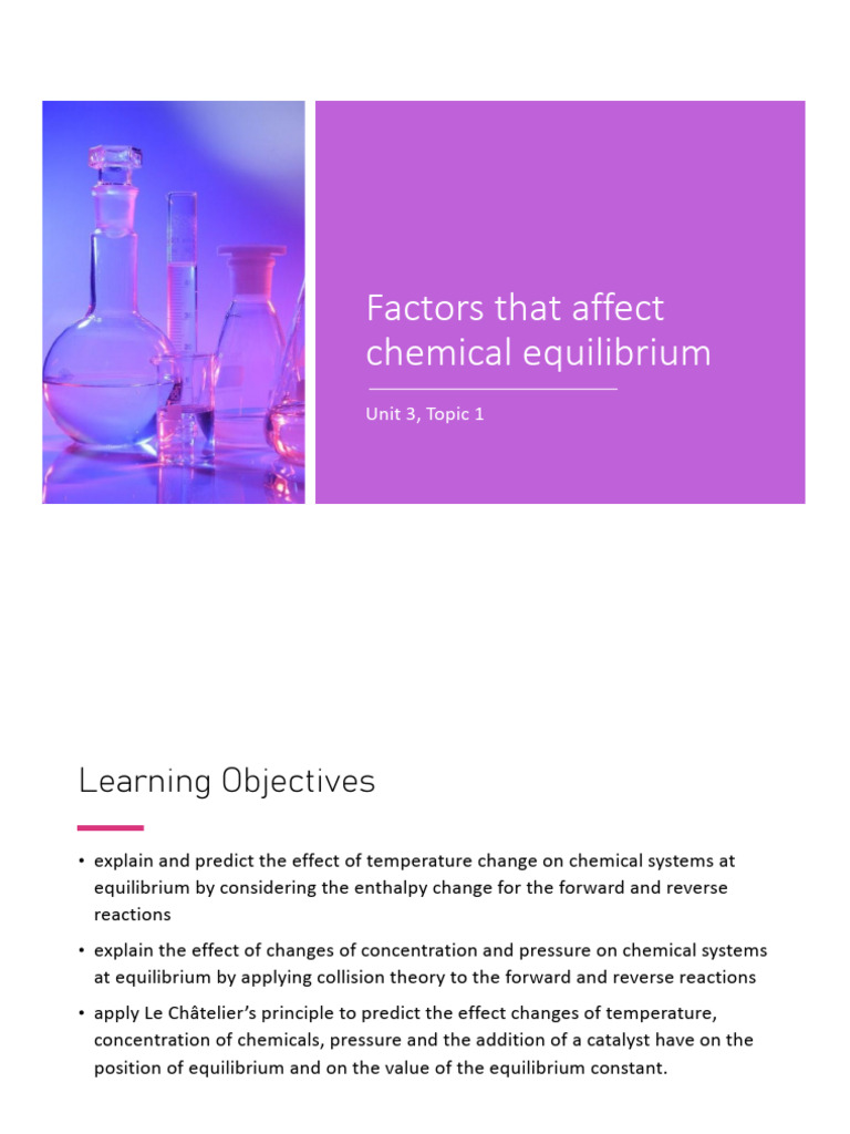 Factors Affecting Equilibrium | PDF | Chemical Equilibrium | Chemical ...