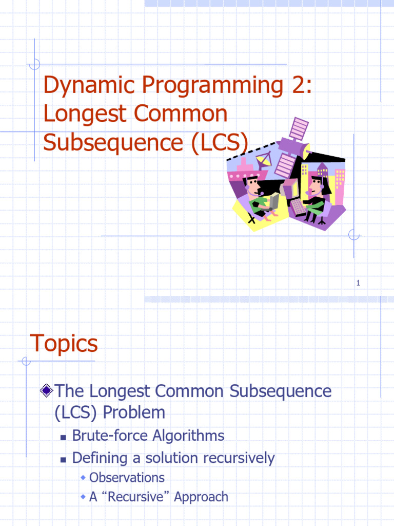 DynamicProgramming2 LCS | PDF | Dynamic Programming | Computer Science