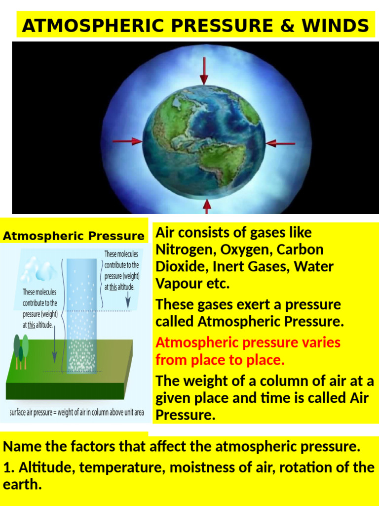 Understanding Atmospheric Pressure and Winds | PDF | Wound | Atmosphere ...