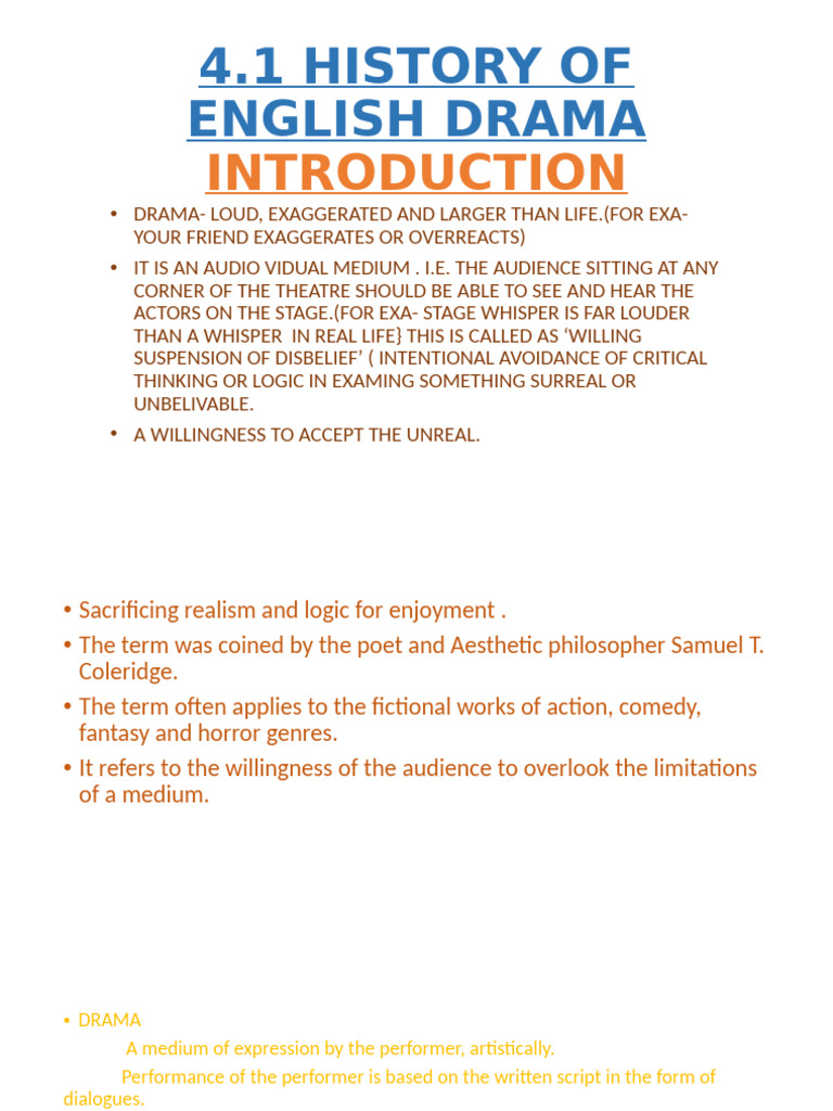 History of English Drama Overview | PDF | Theatre | Comedy