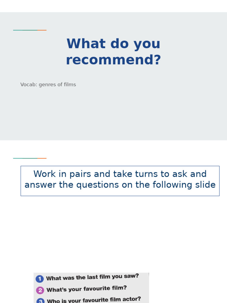 What Do You Recommend | PDF