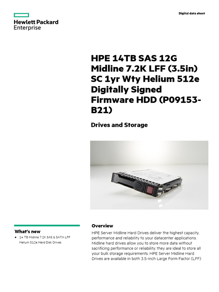 P09153 B21 Brochure Datasheet 2 | PDF | Hard Disk Drive | Computer ...