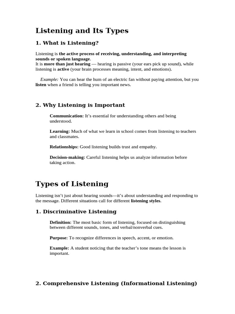Analytical Listening Lesson Plan | PDF | Empathy | Sympathy