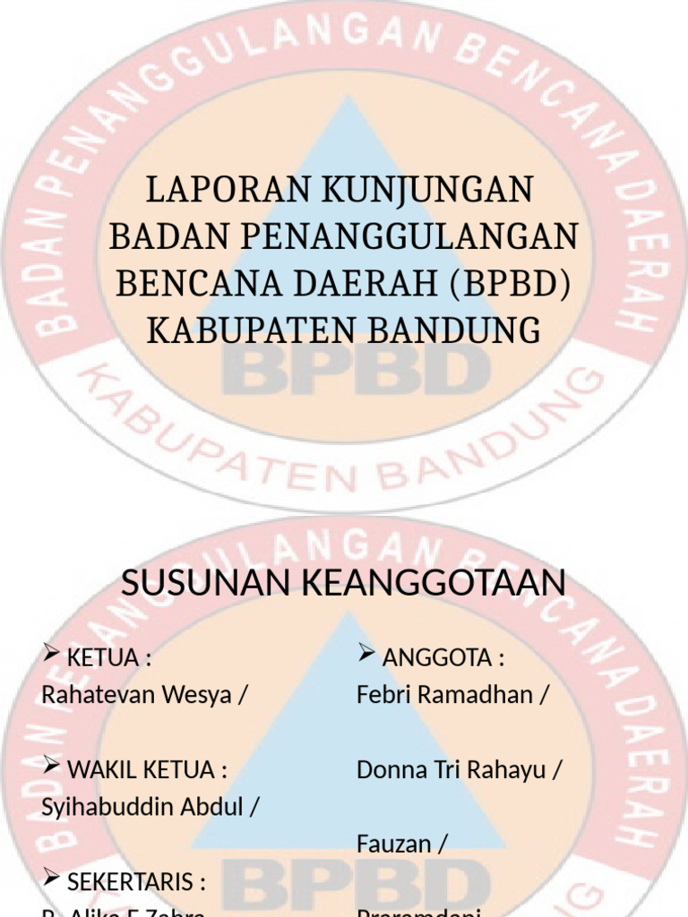 Struktur dan Tugas BPBD Kabupaten Bandung | PDF