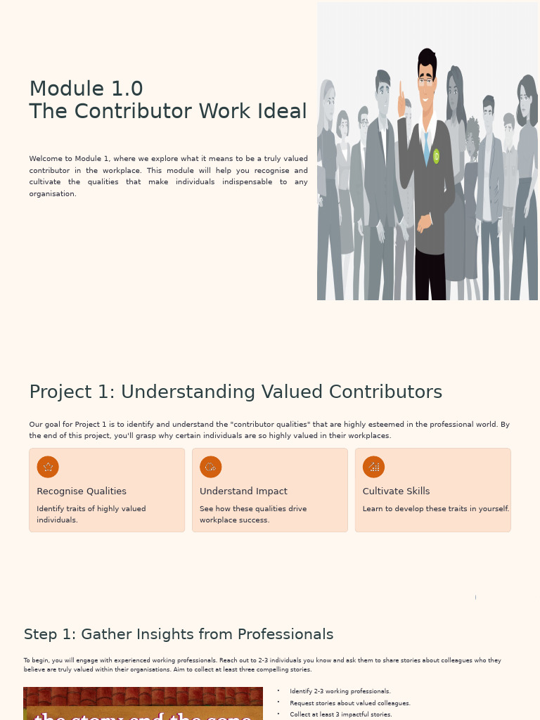 Module 1.0 The-Contributor-Work-Ideal | PDF | Narrative | Innovation