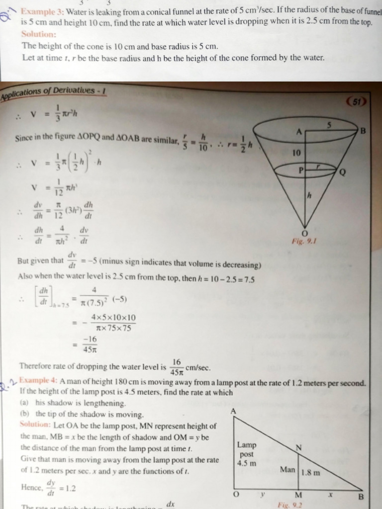 Application of Derivatives | PDF | Physical Phenomena | Kinematics