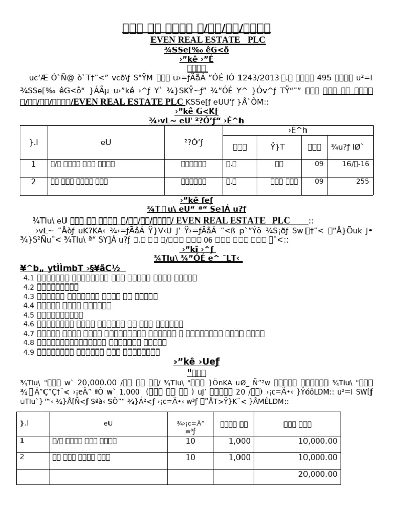 PROME Construction P.L.C | PDF