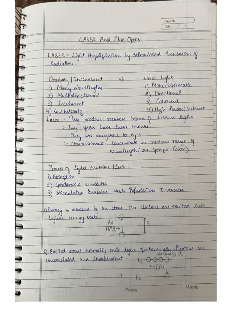 Laser Handwritten Notes | PDF