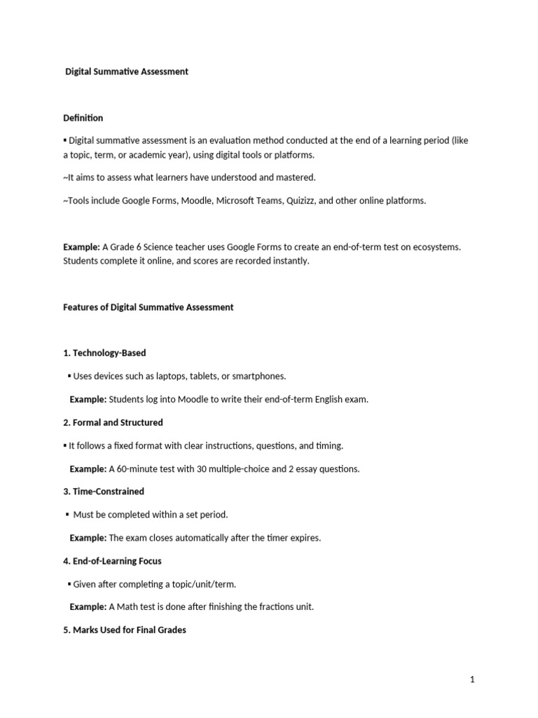 Digital Summative Assessment Overview | PDF | Educational Assessment