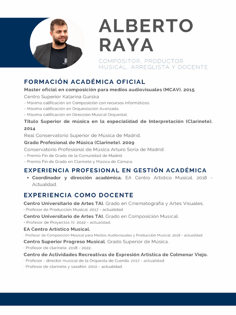 CV General 2024 Alberto Raya | PDF