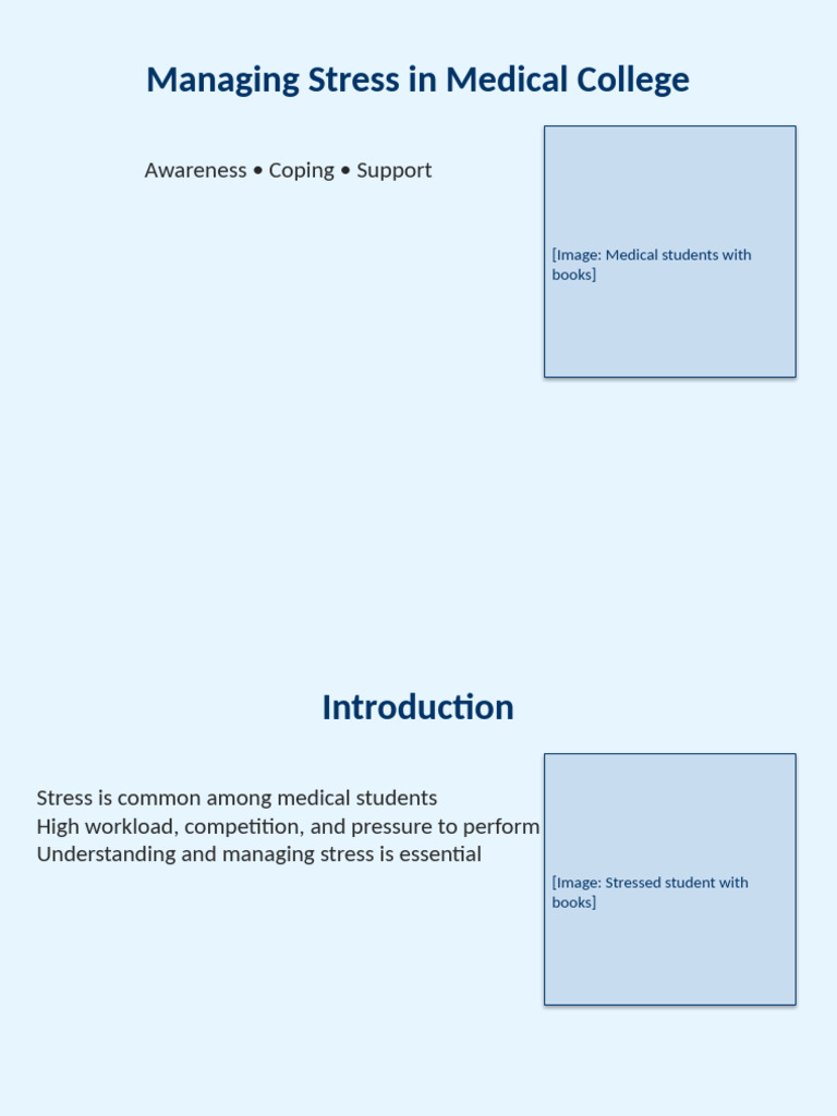 Stress Management for Medical Students | PDF | Stress (Biology ...