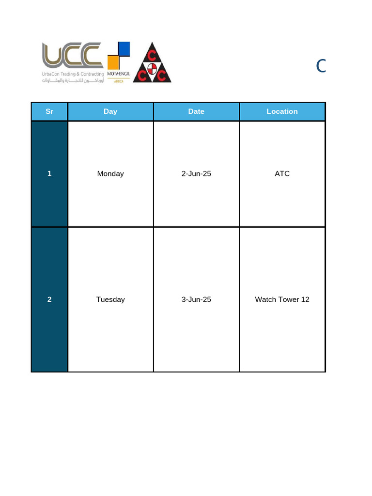 Clinic Team - Weekly Visits | PDF