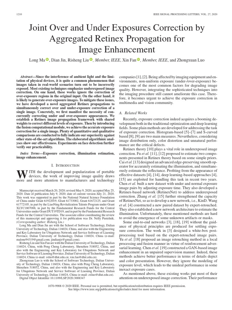 Joint Over and Under Exposures Correction by Aggregated Retinex ...