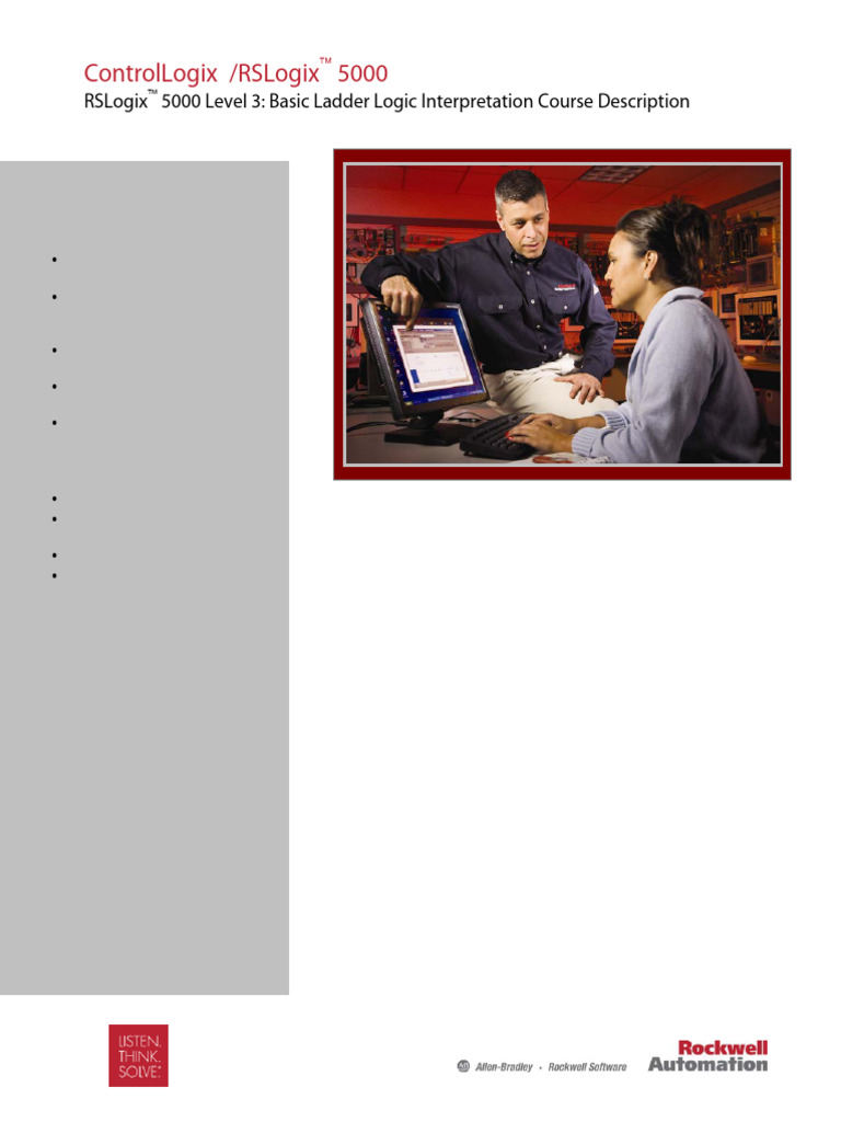 CCCL21 RSLogix 5000 Level 3 Basic Ladder Logic Interpretation | PDF | Programmable Logic ...