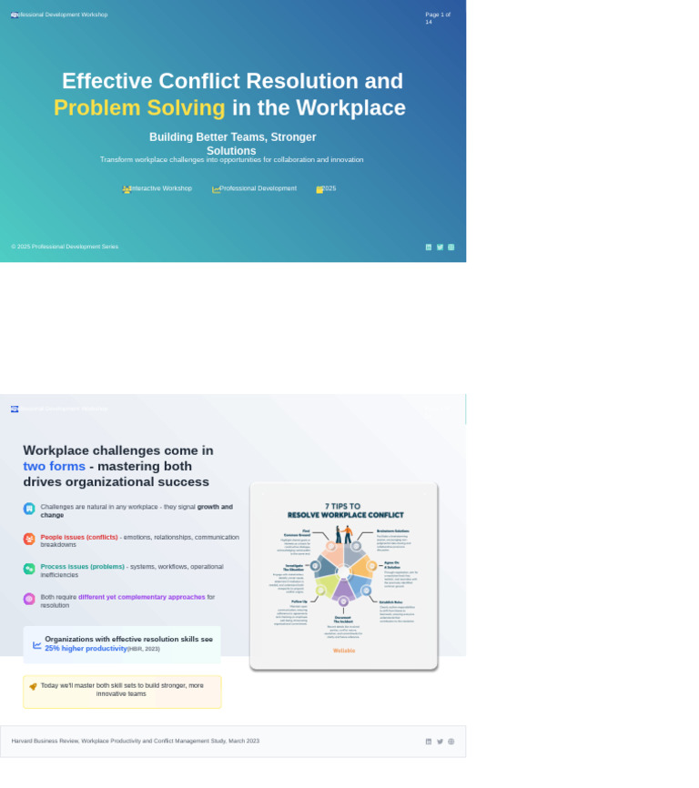 Enhanced Conflict Resolution & Problem Solving Presentation | PDF