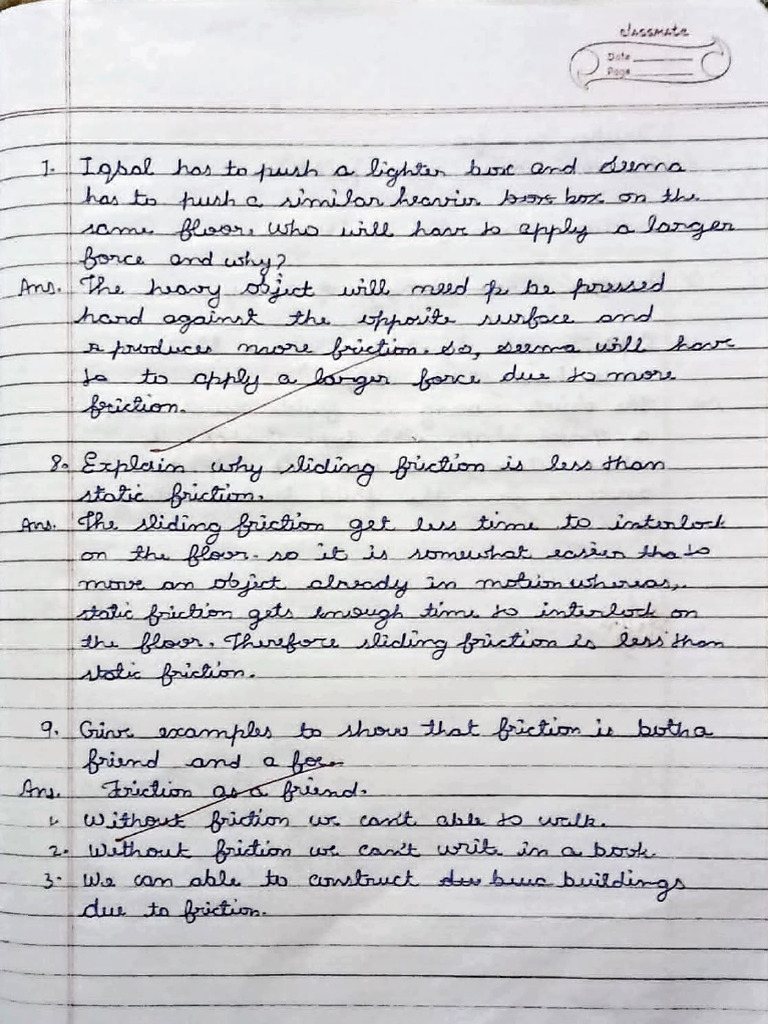 Friction Exercise | PDF