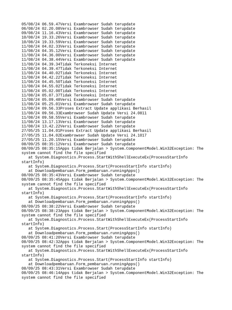 Exambrowser Update Log and Issues | PDF | Computing | Software