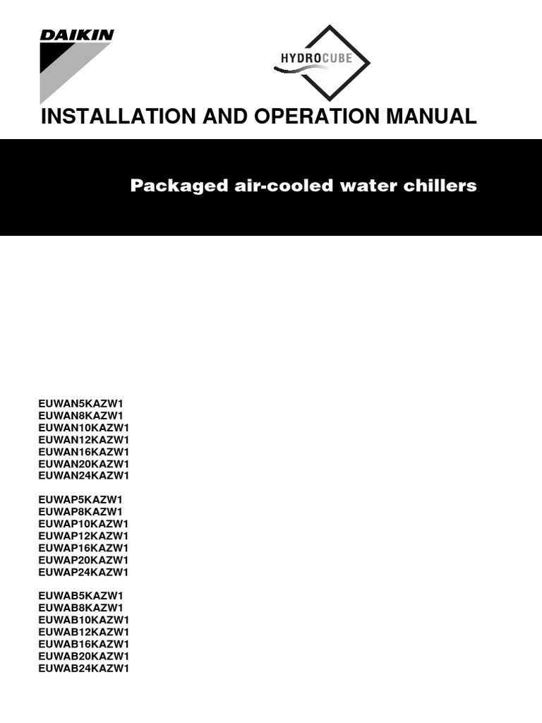 4PW17895-1 A EUWAN-P-B5-24KAZW - Installation Manuals - English | PDF