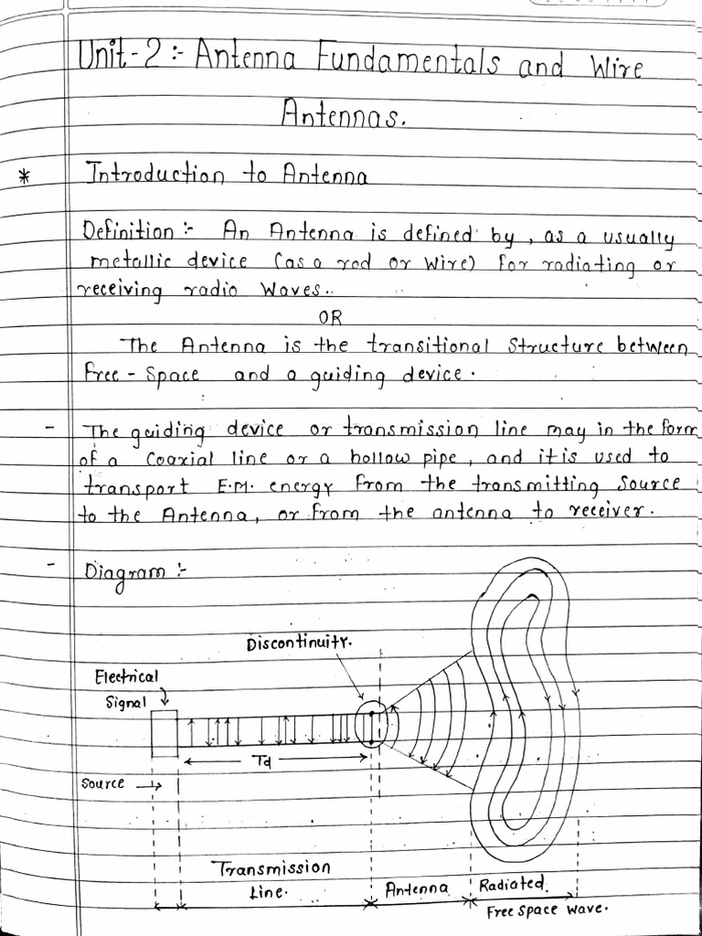 AWP (UNIT 2) - Antenna Fundamentals & Wire Antenna | PDF