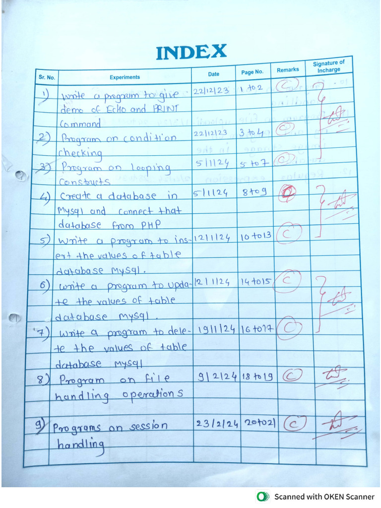PHP Practicals Journals | PDF