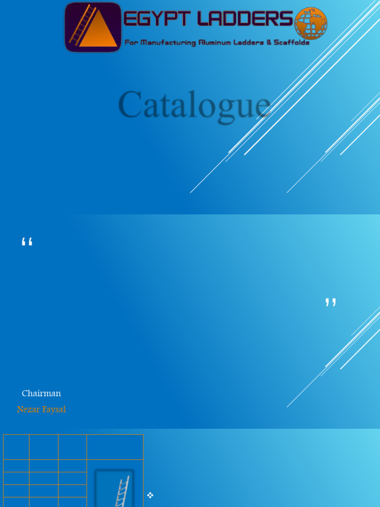 Egypt Ladders Catalogue 2017 | PDF | Scaffolding | Ladder