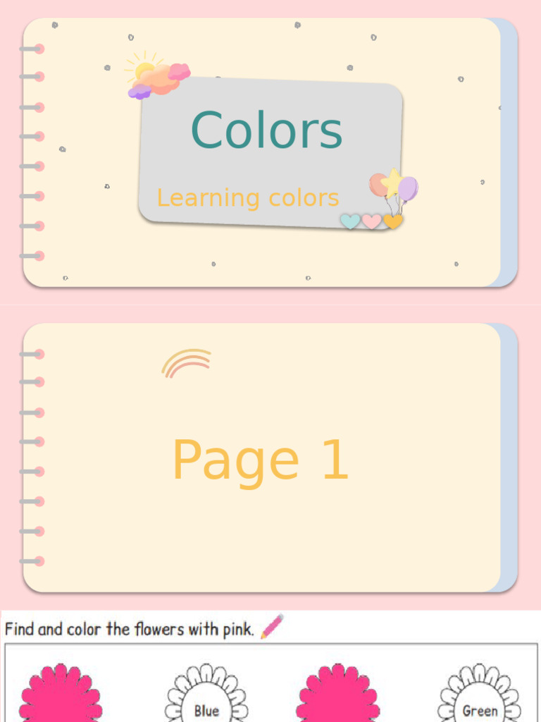Grade 1 Review Topics 4 Colors | PDF