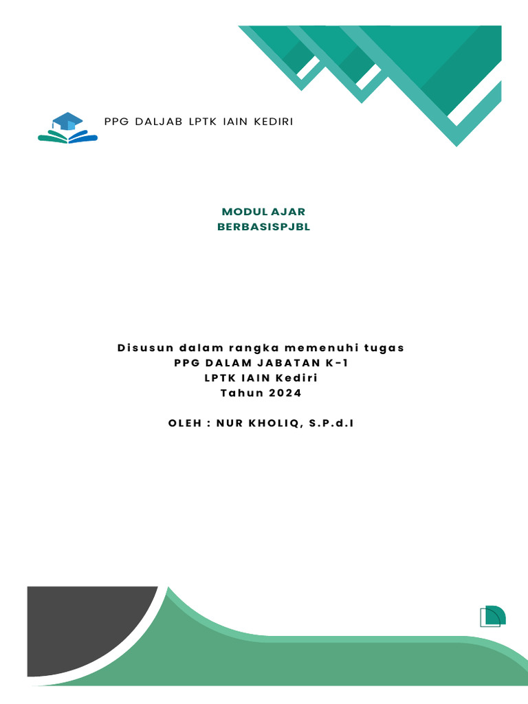 Modul PjBL PAI Kelas 6 SD 2024 | PDF