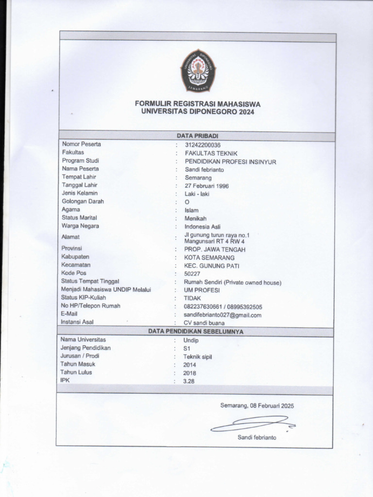 Form Regis | PDF